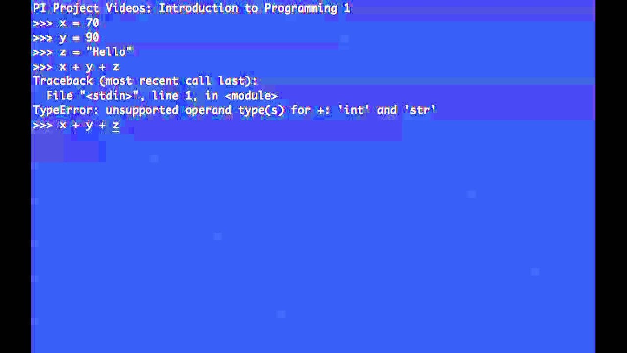 Introduction To Programming 1 Variables Integers And Strings Youtube