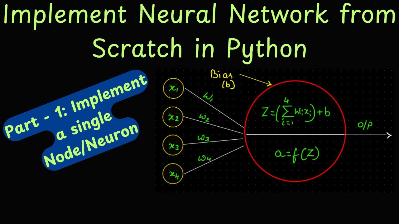 Part 1 Implement Single Neuron Of A Neural Network From Scratch In