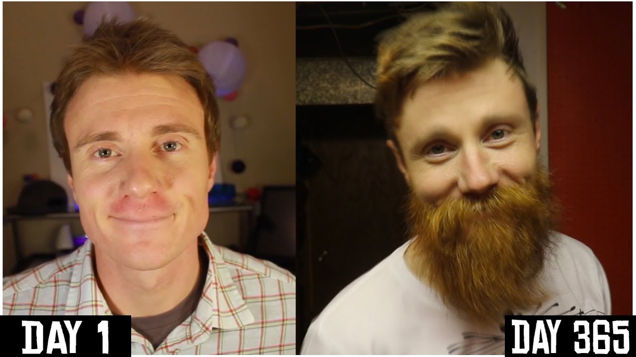 One Year Beard Time Lapse Day 1 To 365 Growing A Beard For 1 Year