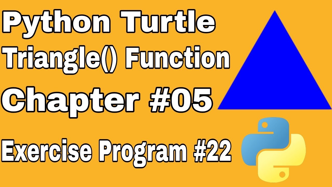 Python Turtle Tutorial Triangle Function Using Turtle Graphics