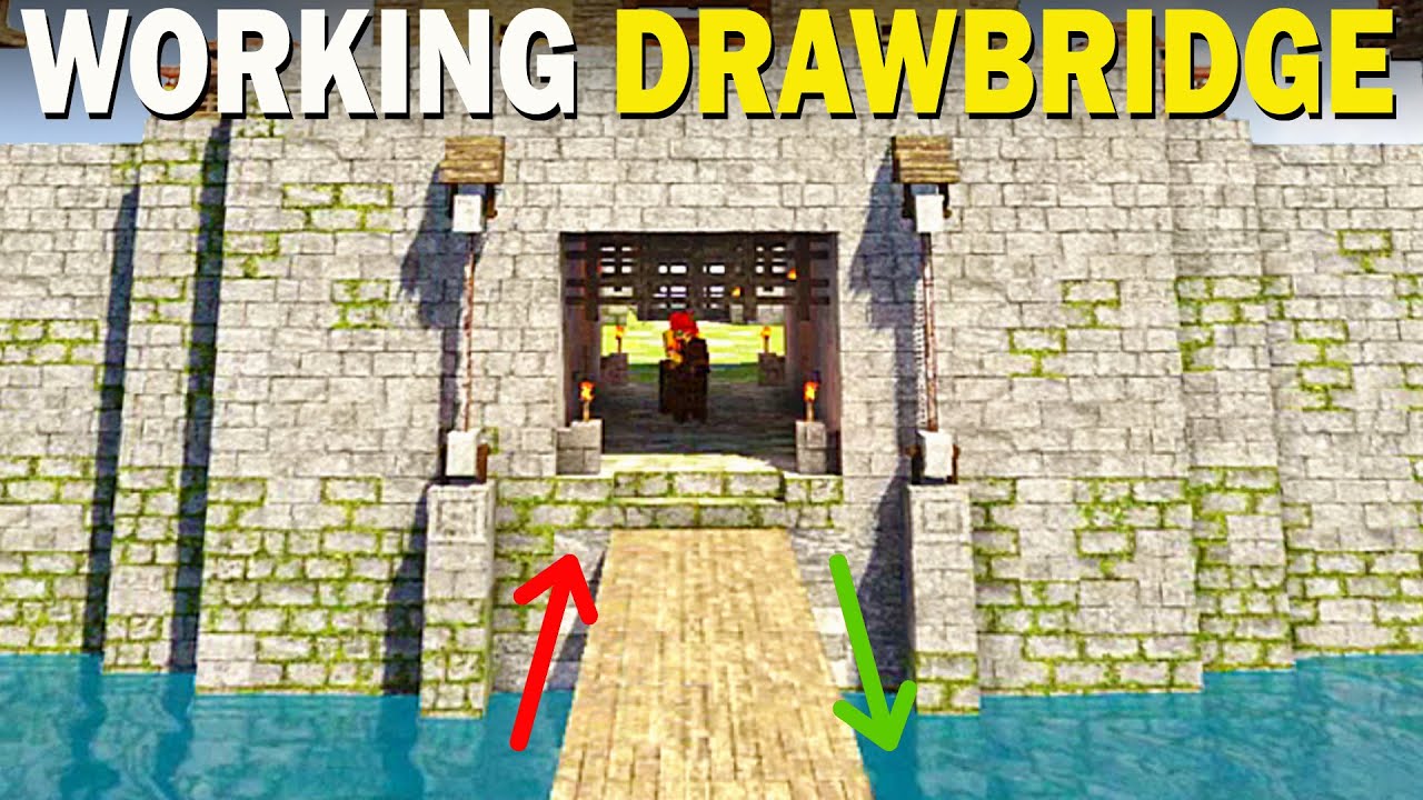 Working Drawbridge Tutorial Minecraft Java 1 16 1 17 1 18 1 19