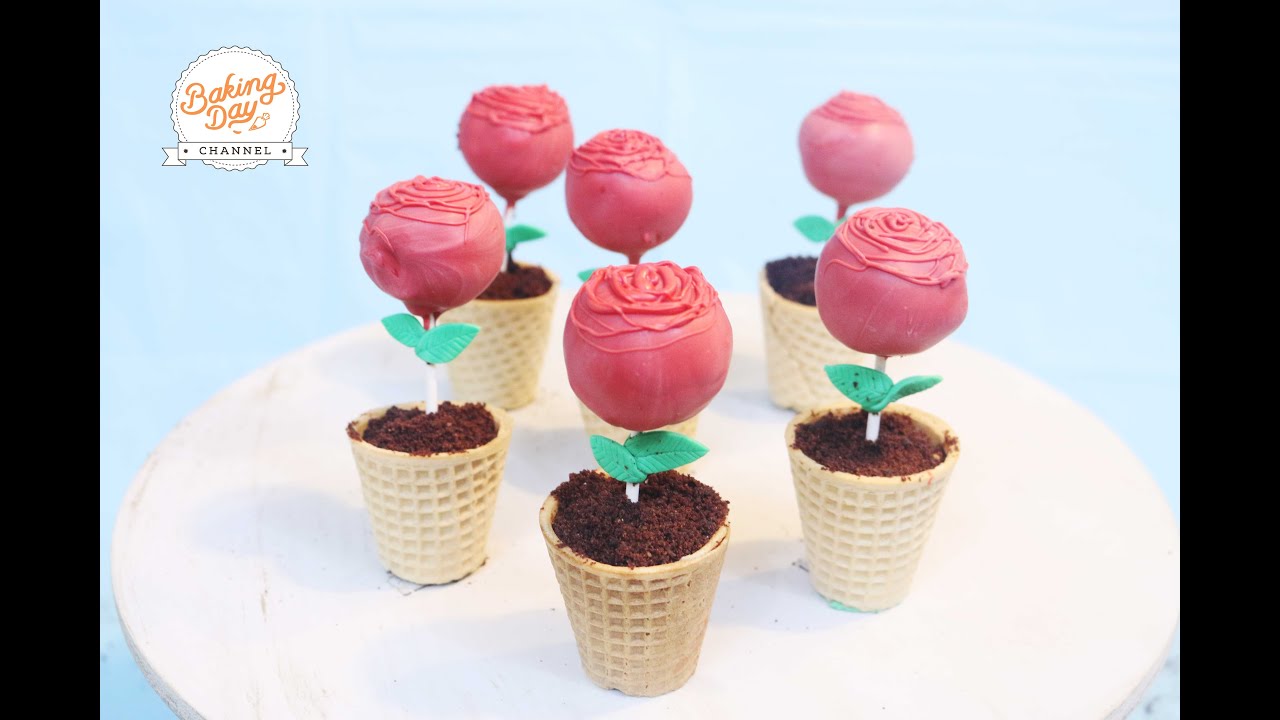 Cake Pops En Forma De Rosa Dia De Las Madres Baking Day Youtube