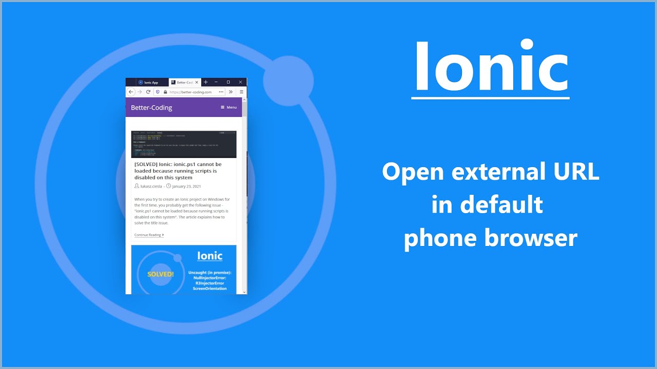 Ionic Angular How To Open External Url In Default Phone Browser Youtube