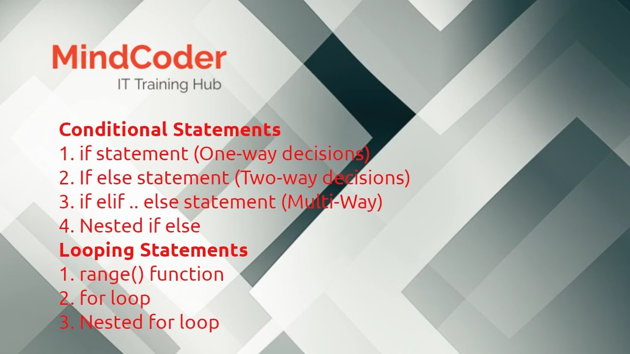 6 Python Conditional Statement Python Industrial Training Youtube
