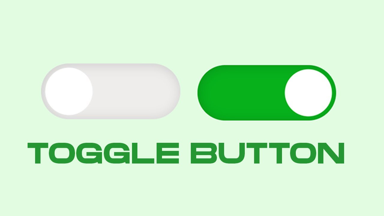 Simple Toggle Button With Css Javascript Youtube