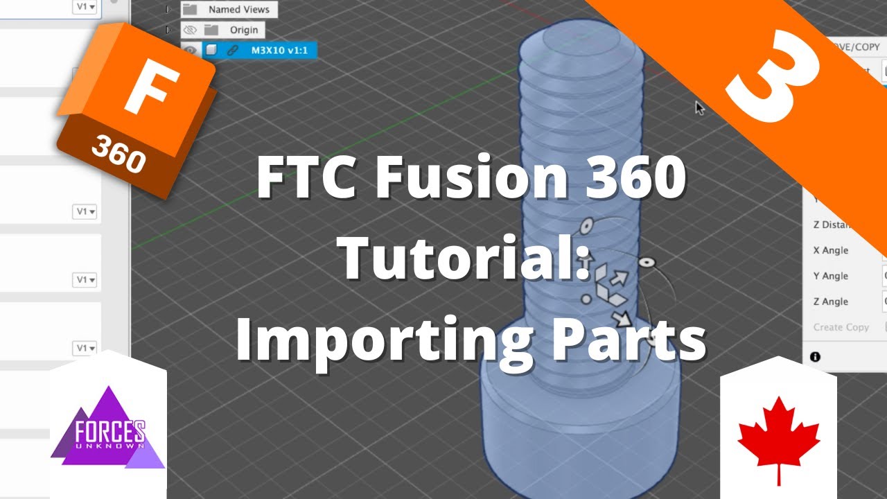 Ftc Fusion 360 Tutorial 3 Importing Parts Forces Unknown 16267 Youtube