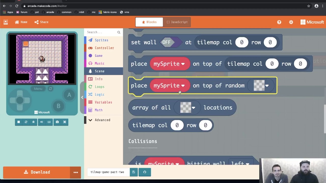 Making A Tilemap Game In Makecode Arcade Part Two Youtube