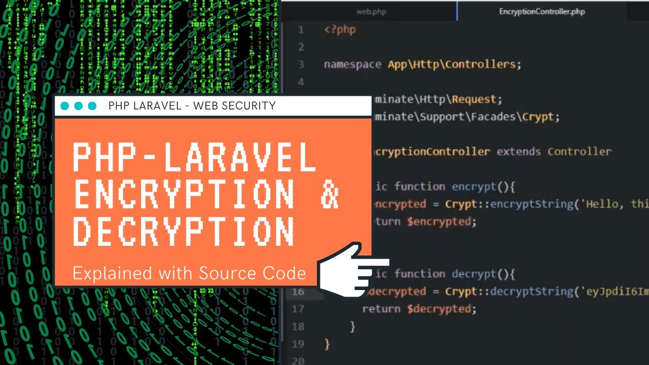 Php Laravel Web Security Encrypt Decrypt String Source Code Youtube