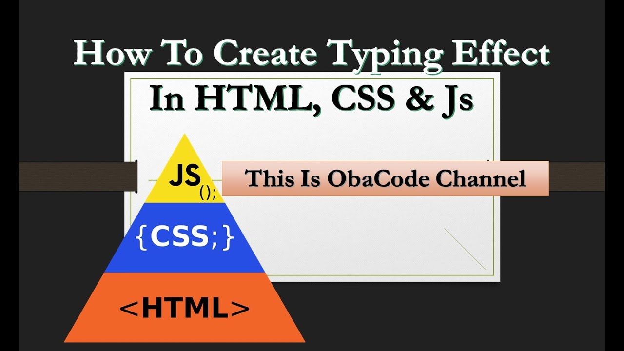How To Create Typing Effect In Html Css Js Html Css Js Tutorial