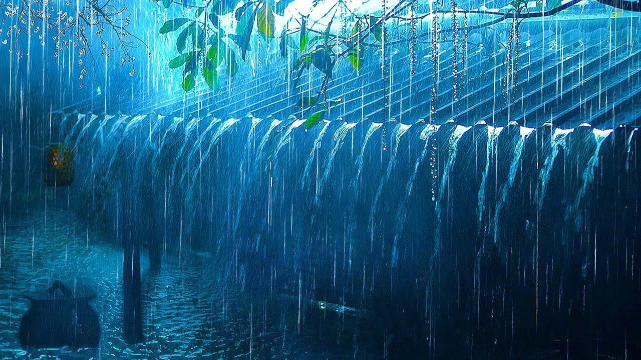Goodbye Insomnia With Heavy Rain Sound Rain Sounds On Old Roof In
