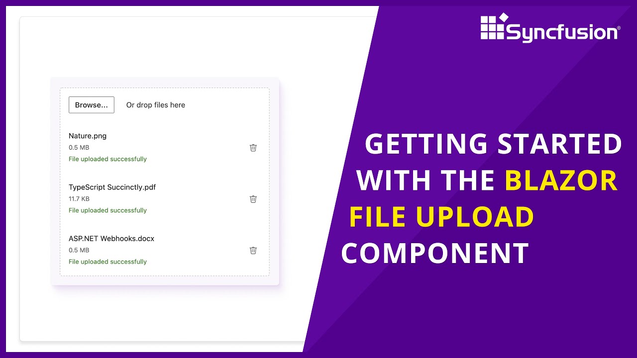Getting Started With The Blazor File Upload Component Youtube