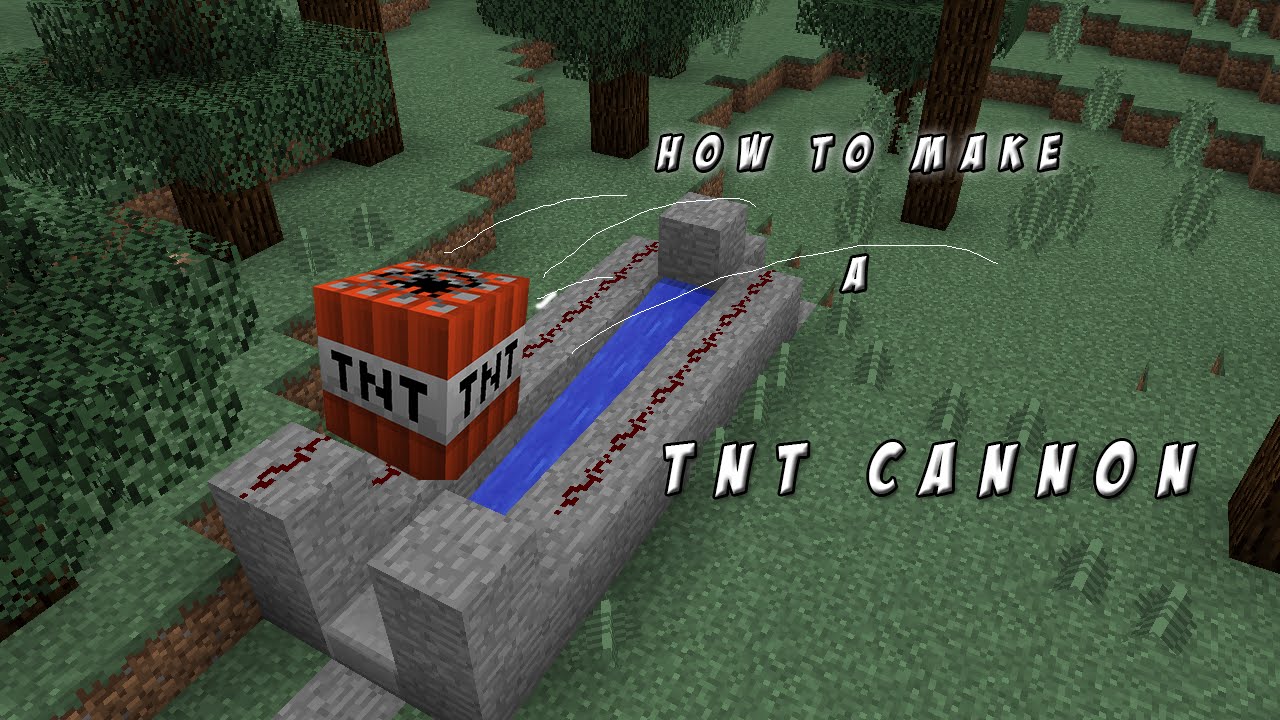 Minecraft How To Make A Tnt Cannon Youtube
