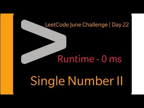 Single Number Ii Leetcode 137 Youtube