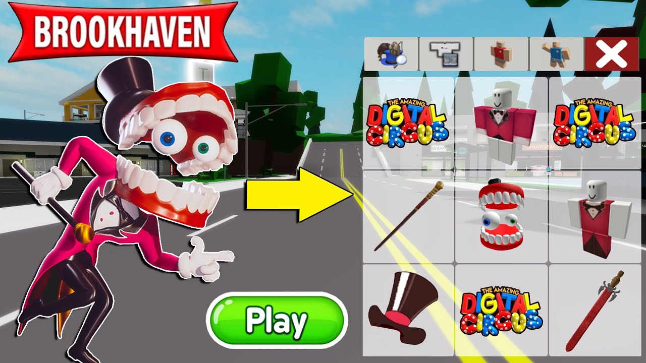 Como Virar O Caine De Circo Digital No Brookhaven Roblox Youtube