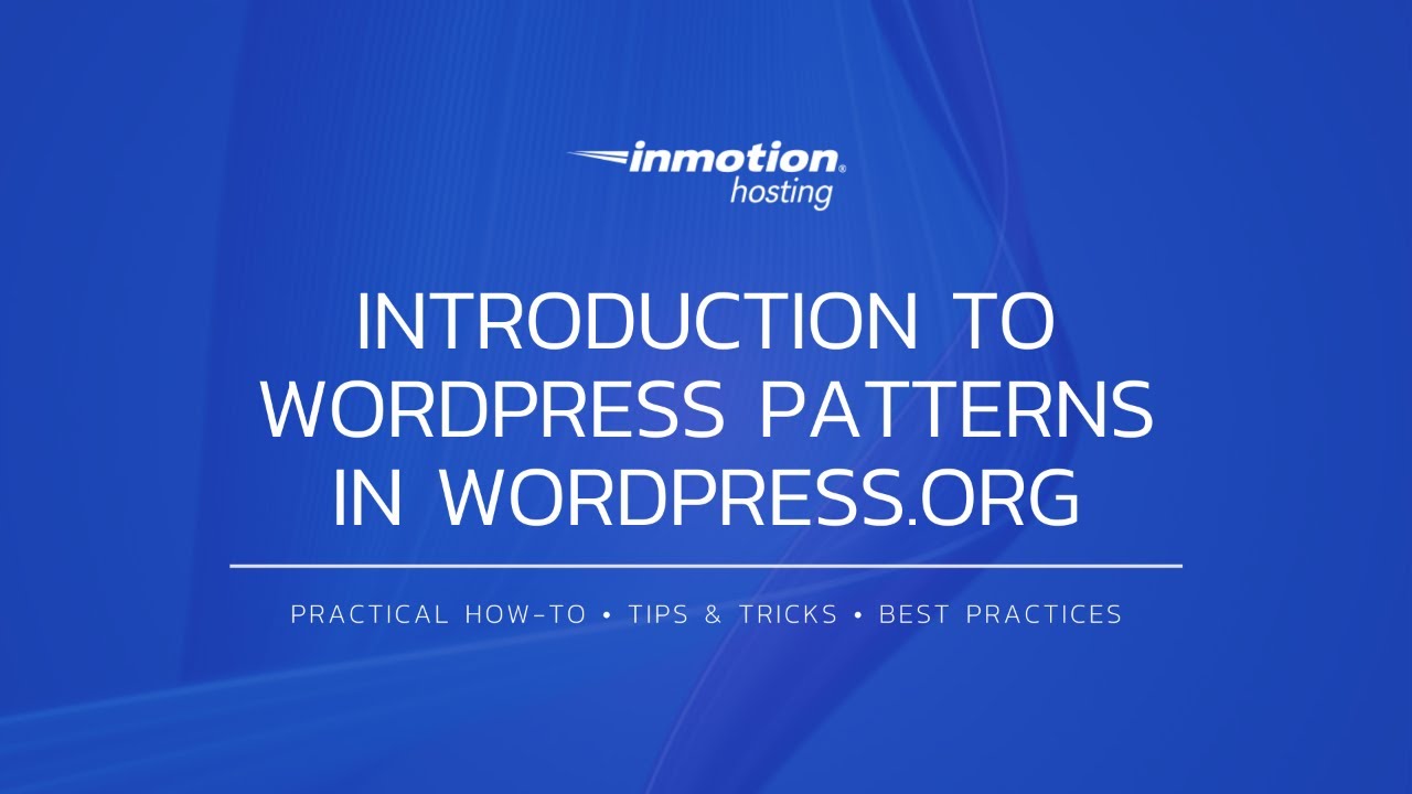 Introduction To Wordpress Patterns Youtube