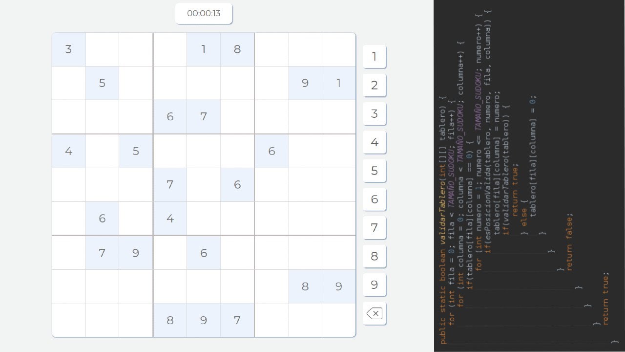 Programa Que Resuelve Un Sudoku En Java Youtube