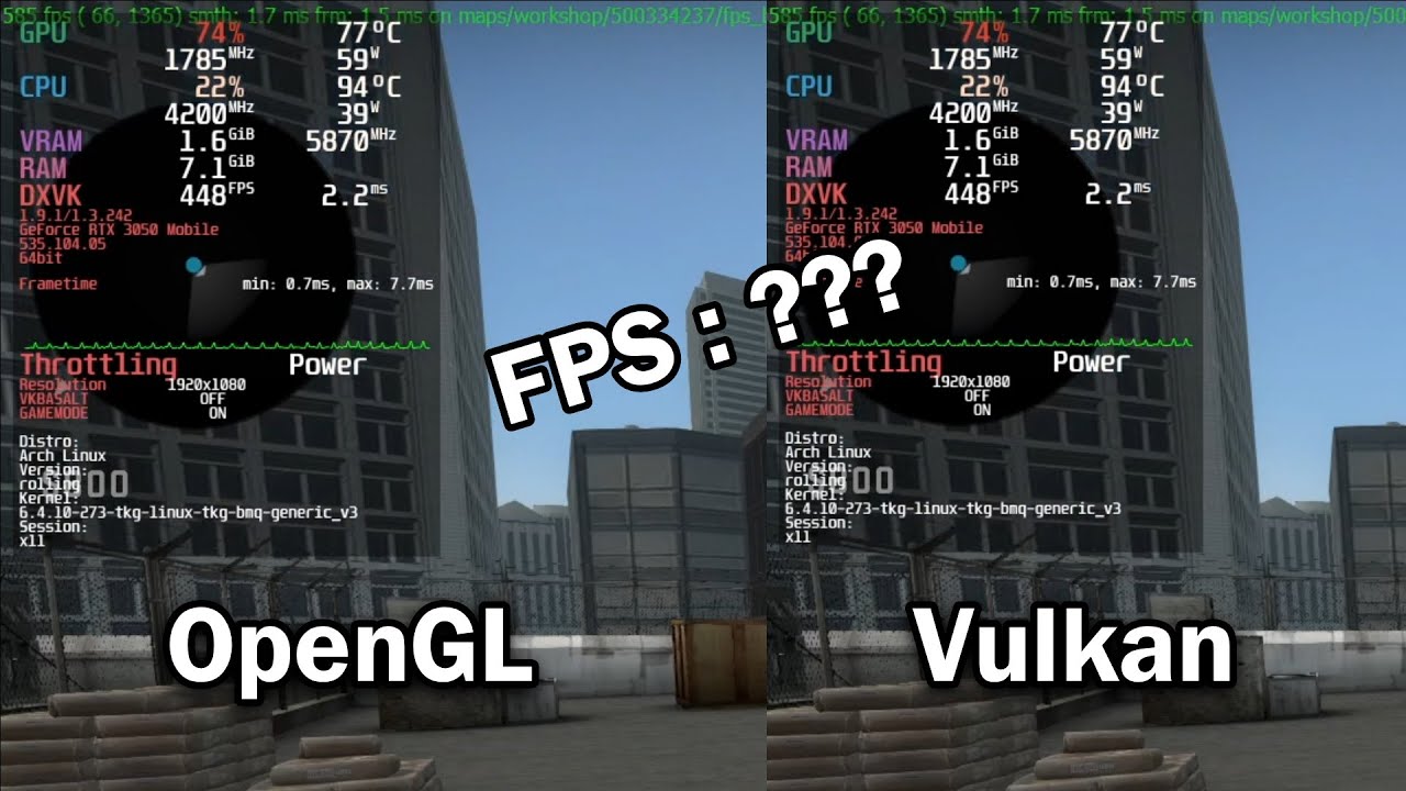Csgo Opengl Vs Vulkan Benchmark Performance Linux Youtube