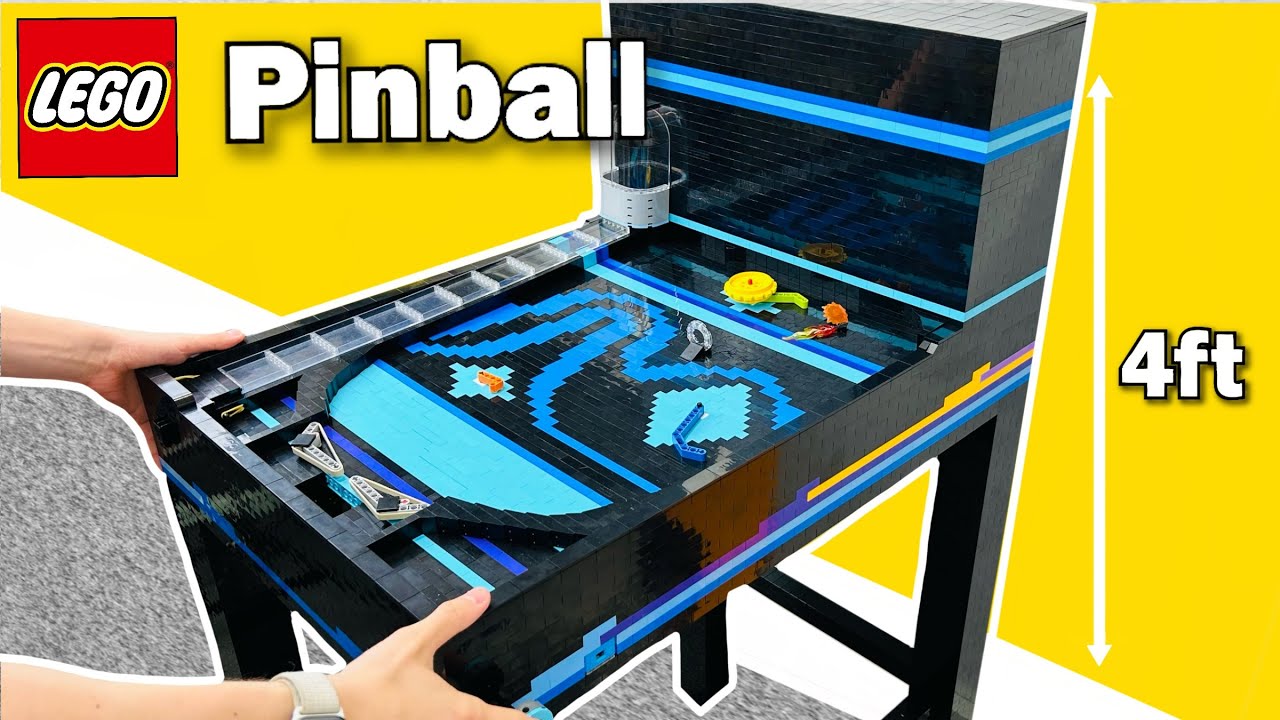 I Made A Working Lego Pinball Machine Youtube