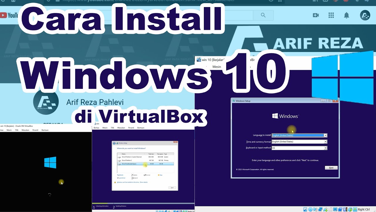 Cara Install Windows 10 Youtube