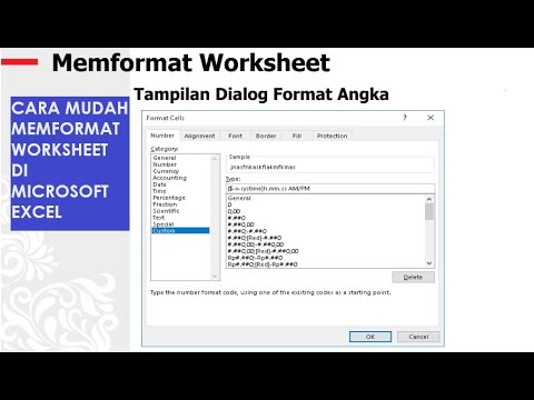 Full Video Tutorial Memformat Worksheet Di Microsoft Excel Youtube