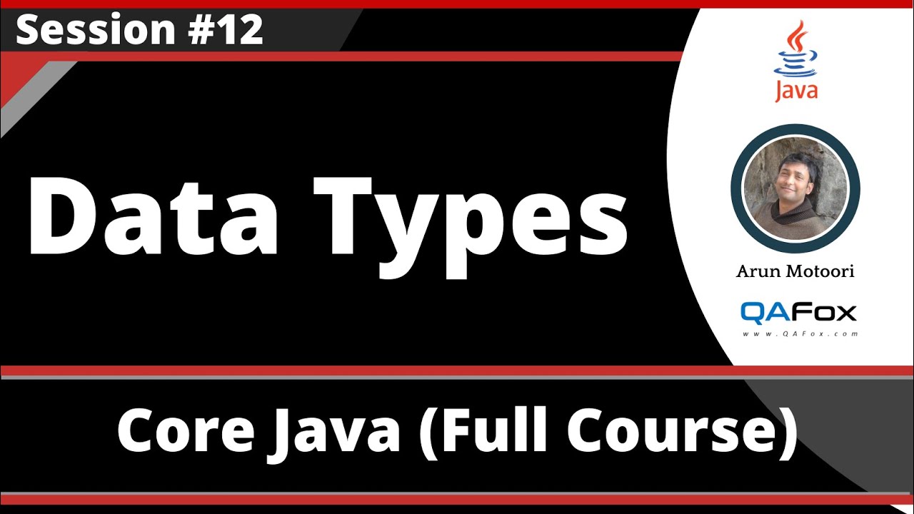 Core Java Part 12 Data Types Youtube