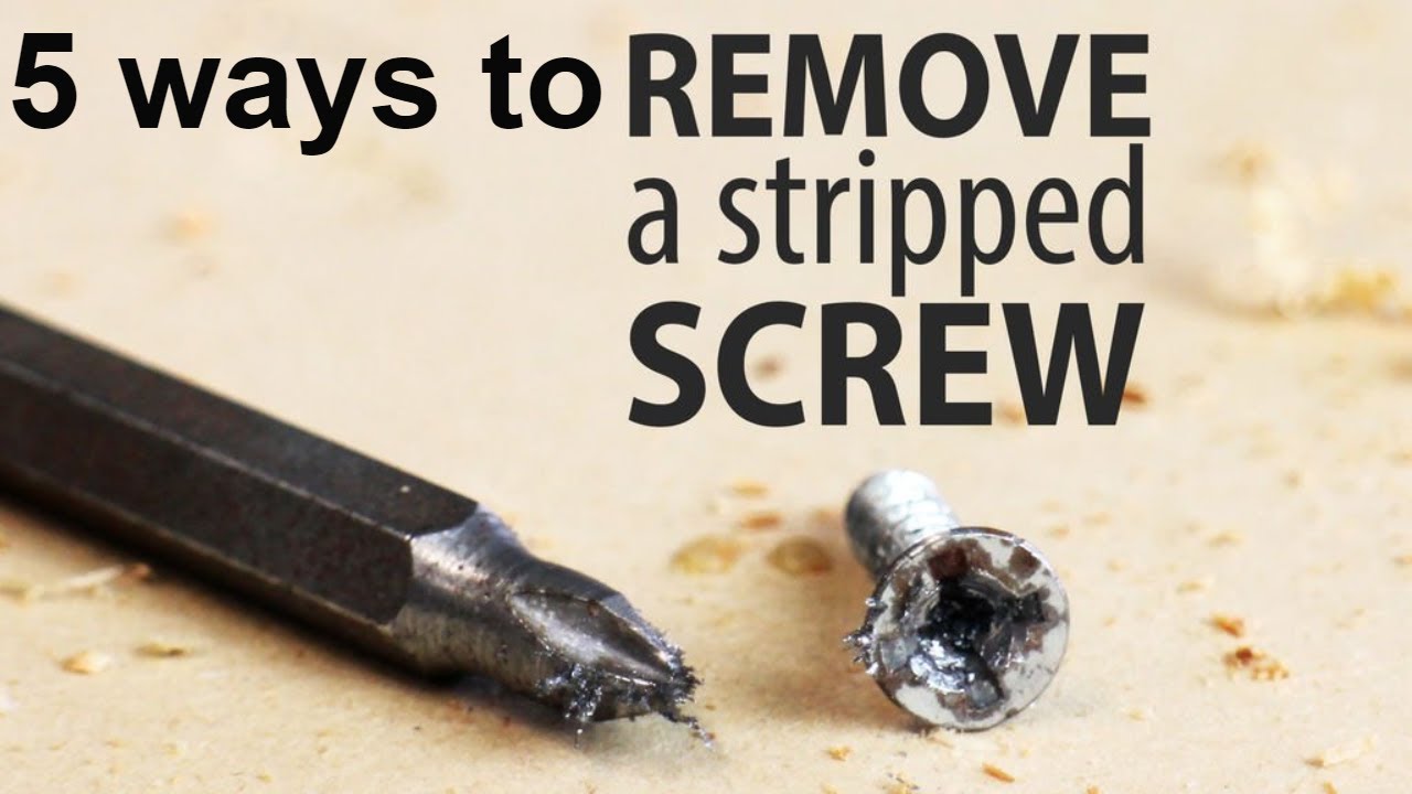 How To Remove Damaged Stripped Screws Diy Hack Broken Screw