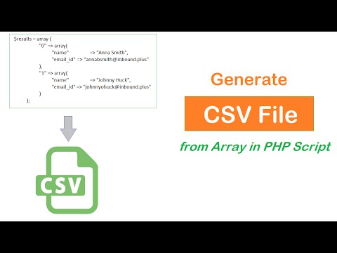 How To Generate Csv File From Php Array Webslesson