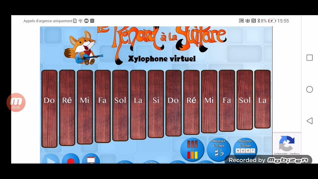 Xylophone Virtuel Renard A La Guitare La Music Do Re Mi Au Xylophone