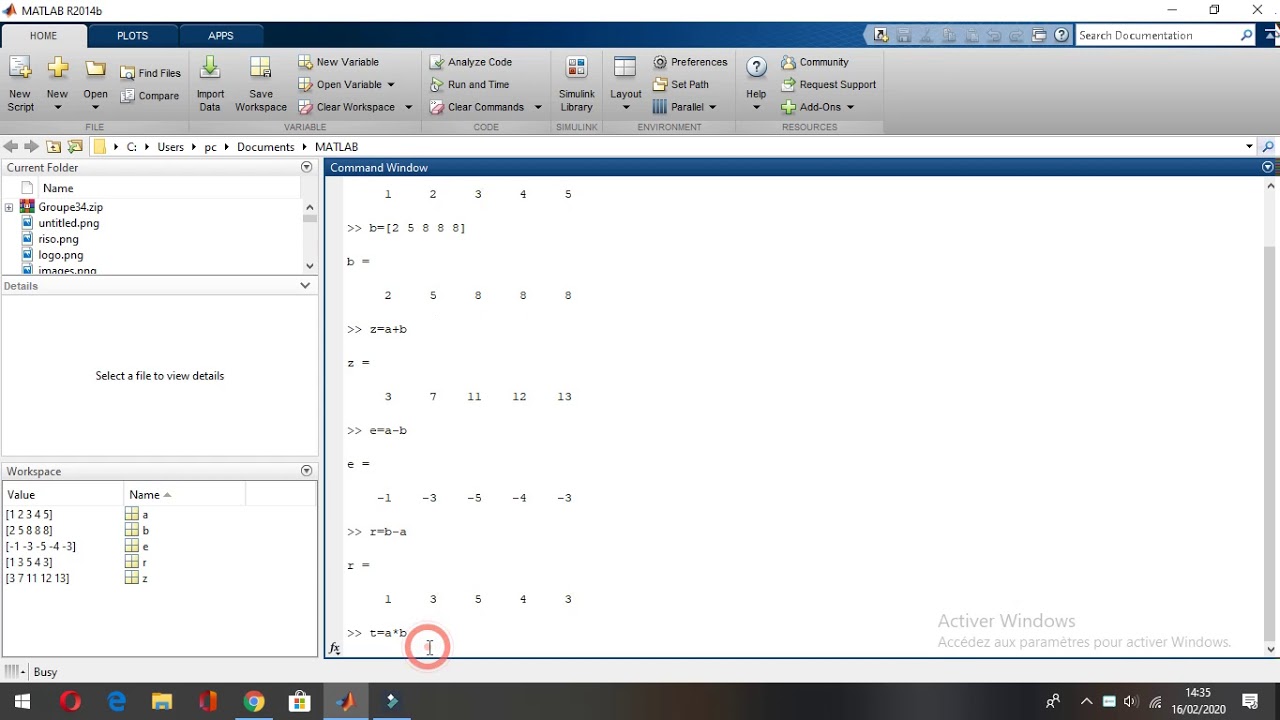 1 Arithmetic Array Operations Matlab Tutorial Youtube