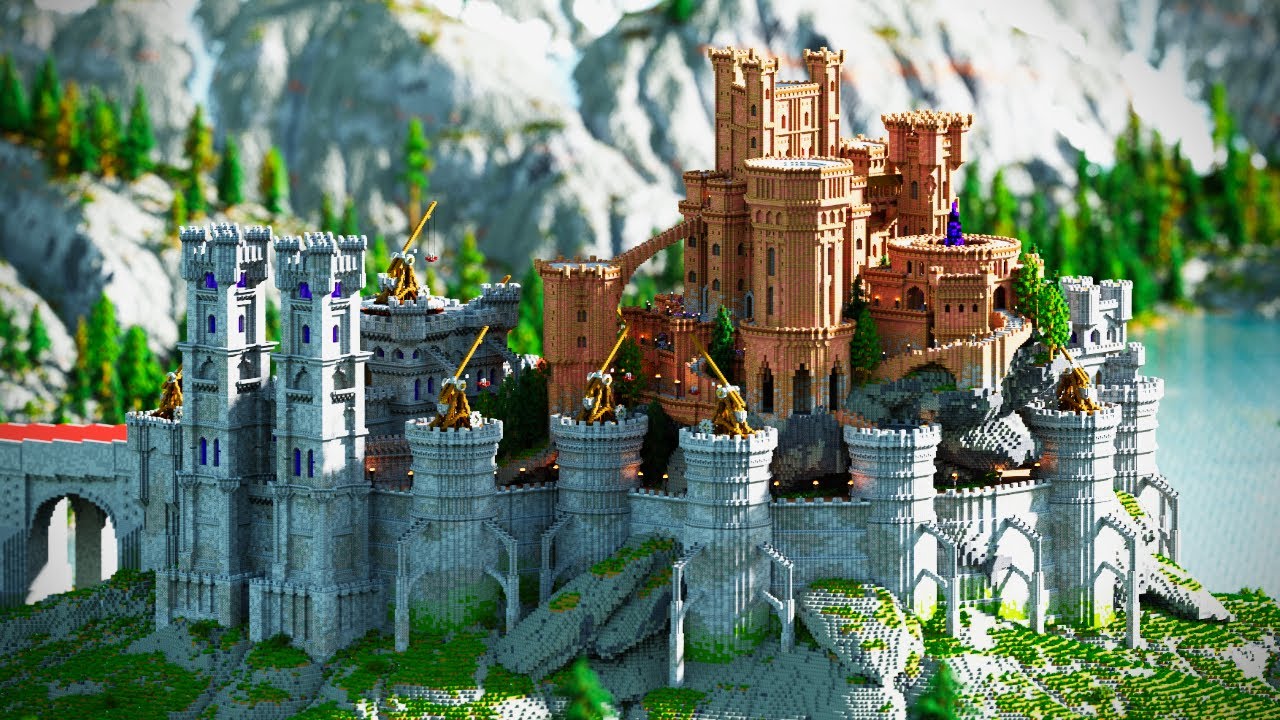 Massive Minecraft Castle A Minecraft Castle Timelapse 2k 60fps