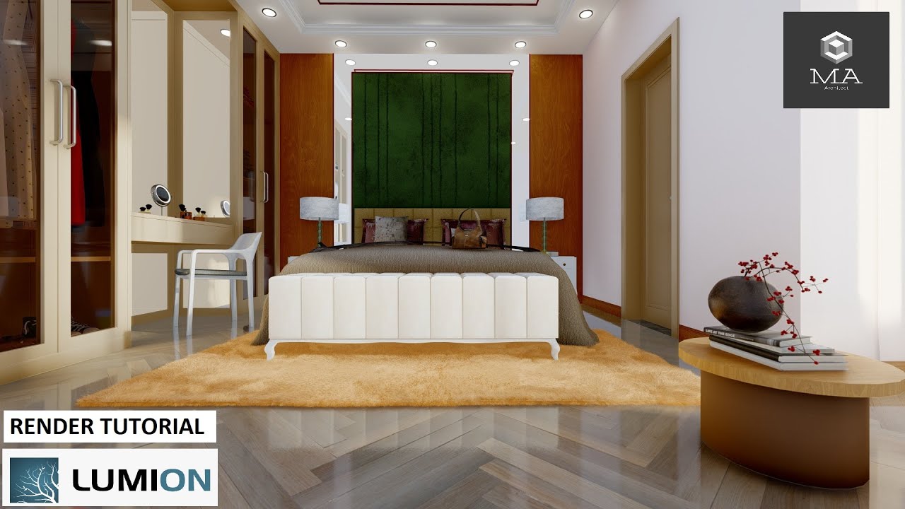Lumion 10 Realistic Render Tutorial Modern Bed Room Youtube