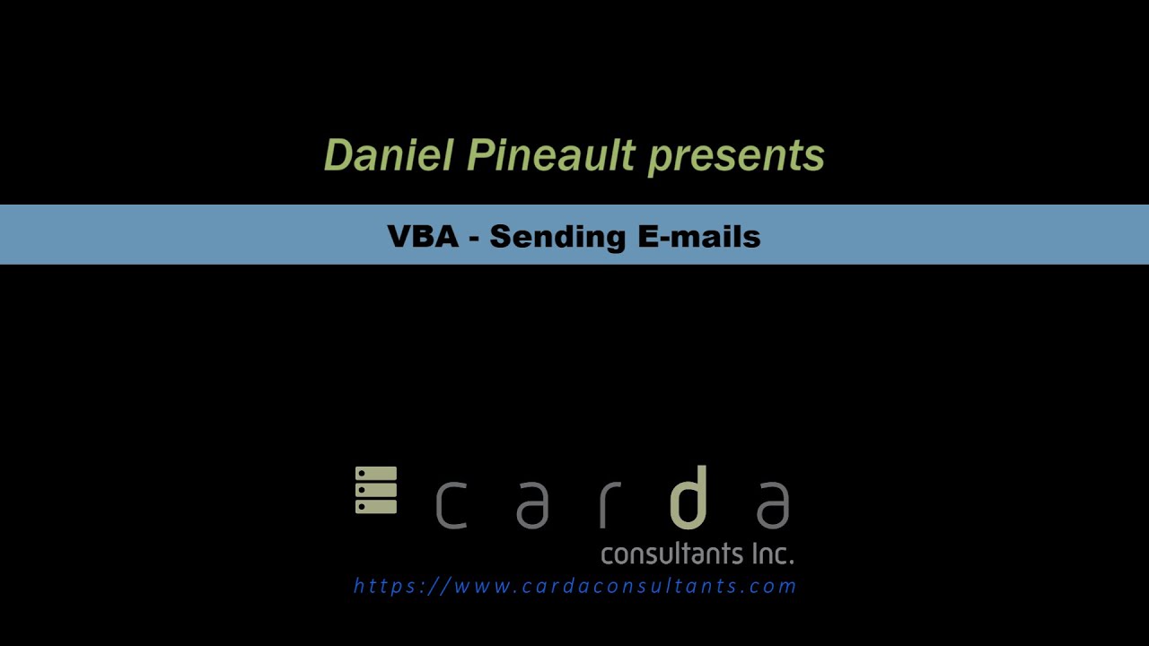 Vba Sending Emails Youtube