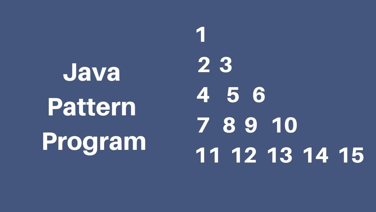 How To Make Pattern Program In Java Youtube