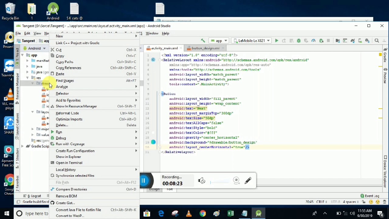 Button Design Android Studio Youtube