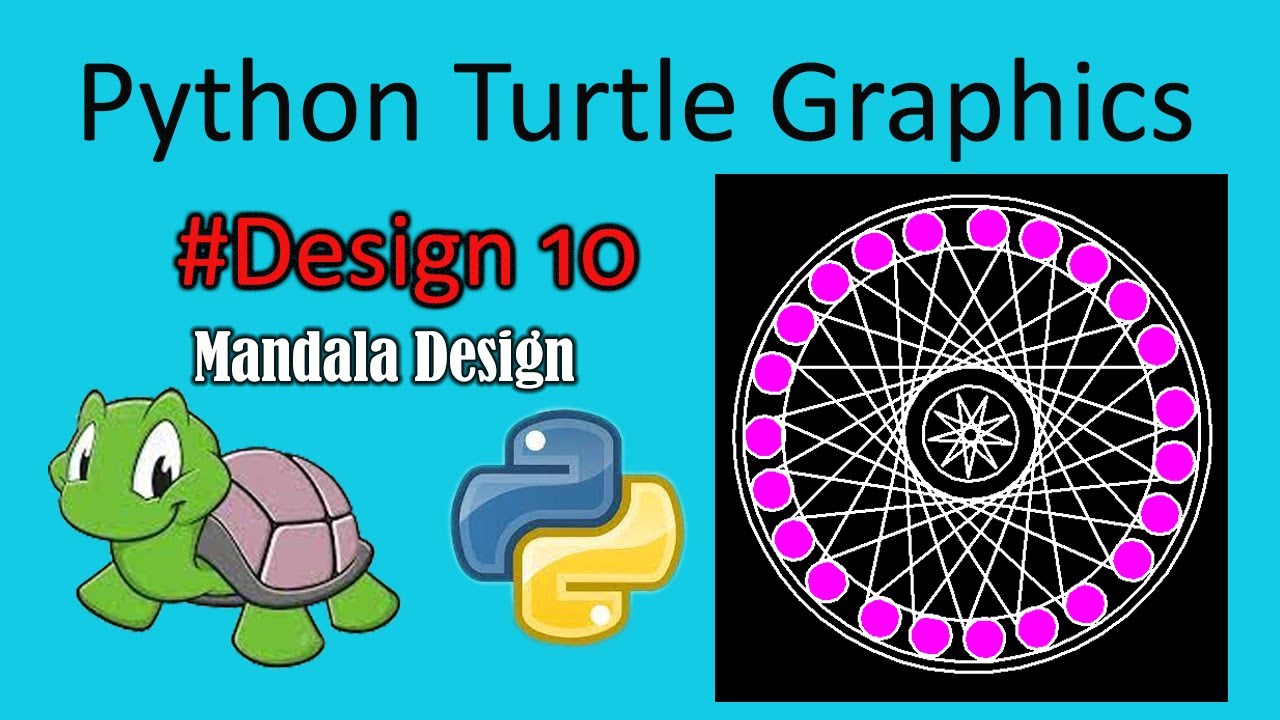 Python Turtle Graphics Tutorial Mandala Design Design10