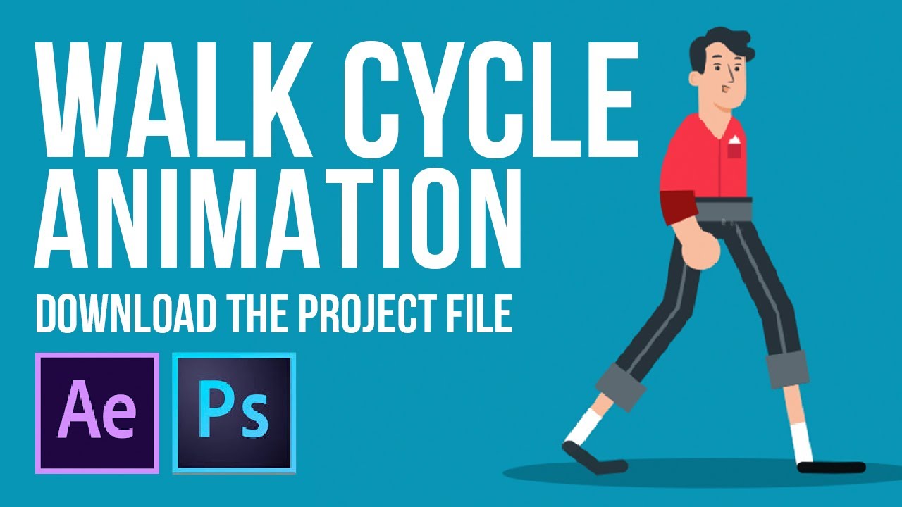 After Effects Walk Cycle Animation Project File Links Below Youtube