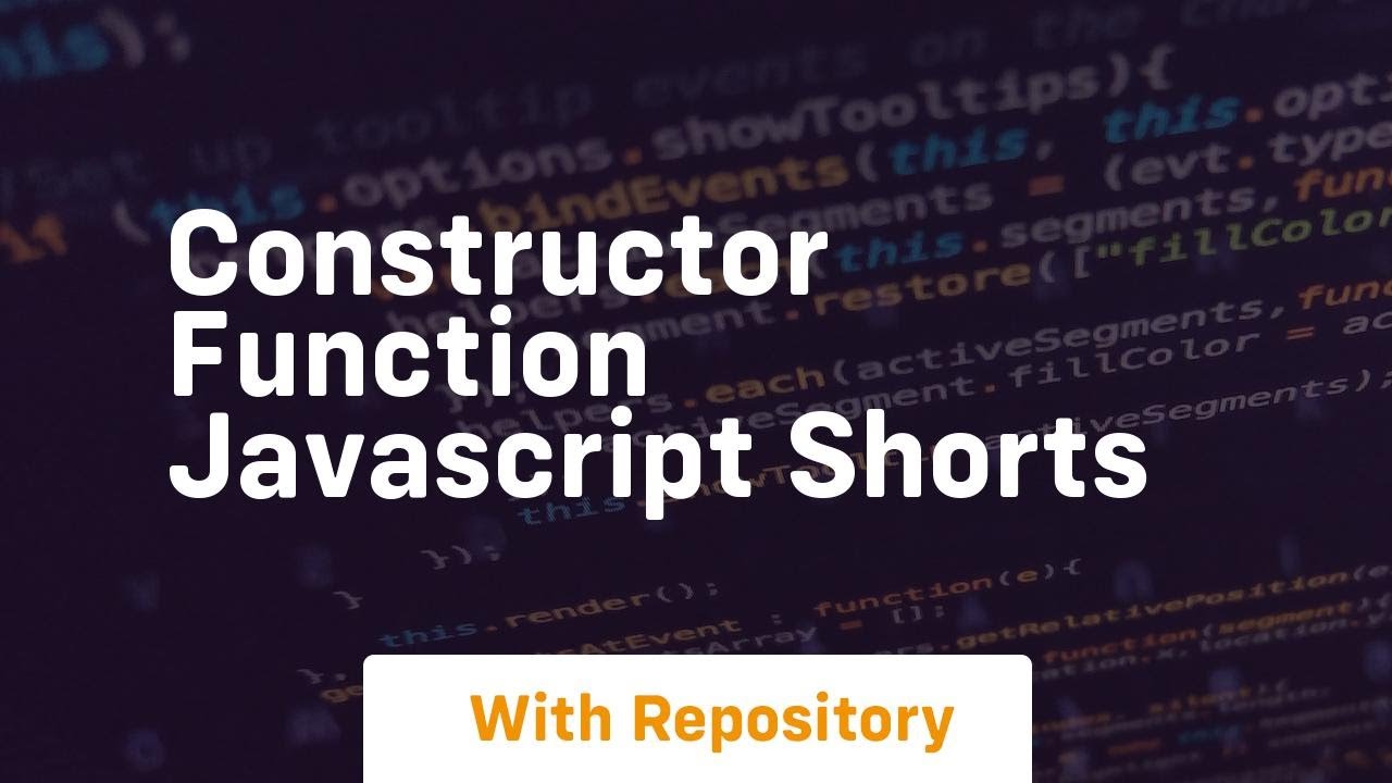 Constructor Function Javascript Shorts Youtube