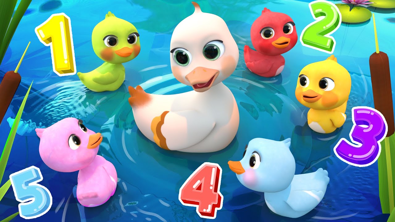 5 Little Ducks Learn Colors Song Lalafun Nursery Rhymes Kids Songs
