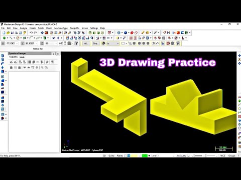 Mastercam 3d Drawing Practice Tutorial 4 Youtube