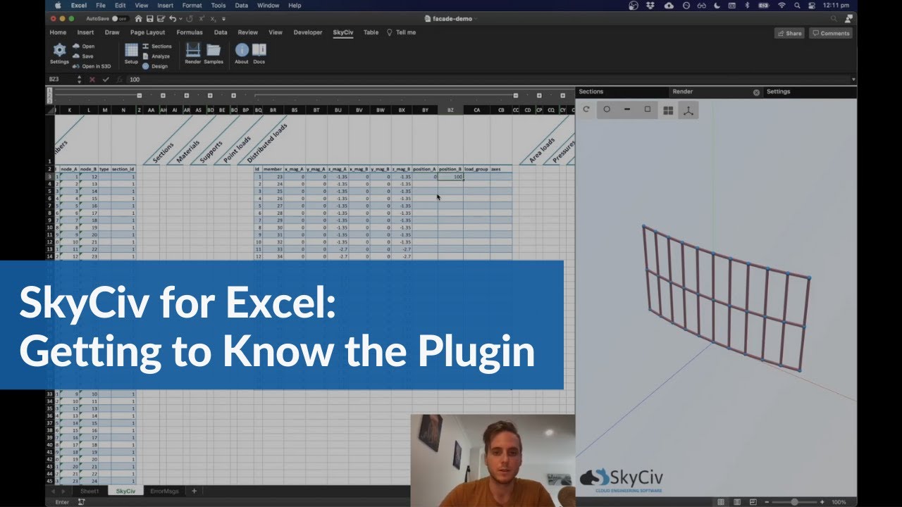Skyciv For Excel Getting To Know The Plugin Excel Plugin For