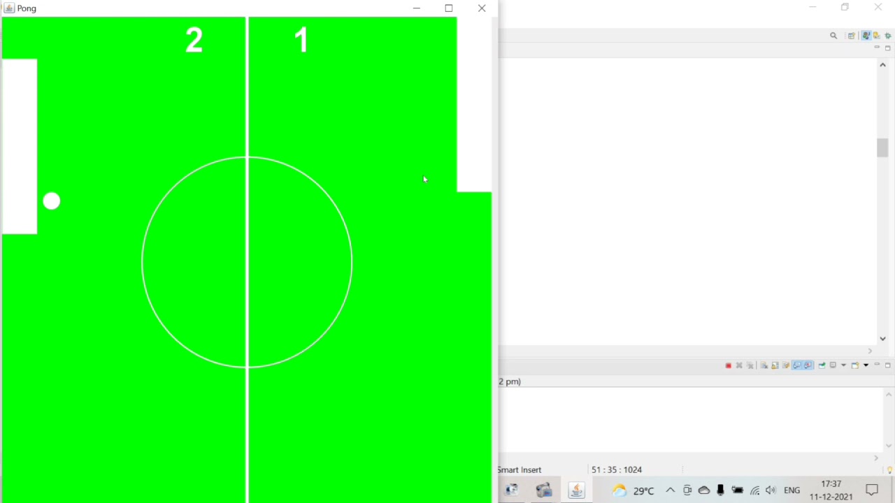 Java Pong Game Implementation Youtube