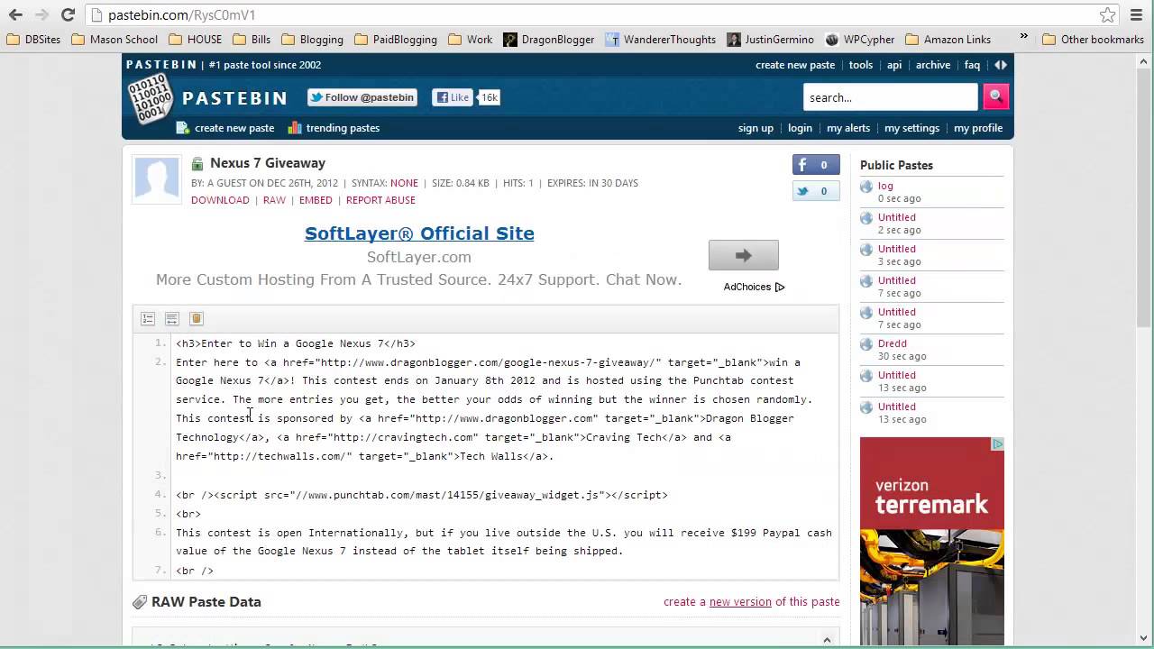 Pastebin Code At Tony Sorenson Blog