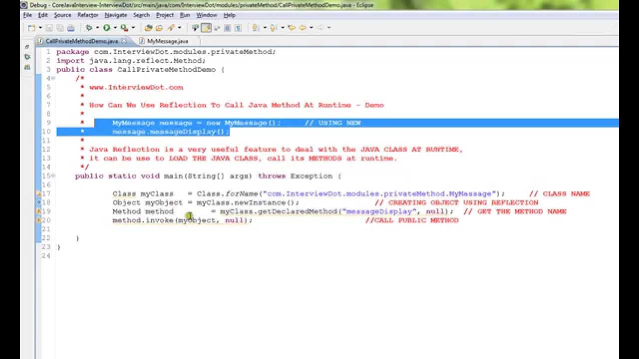 Java Reflection Method Pastortk