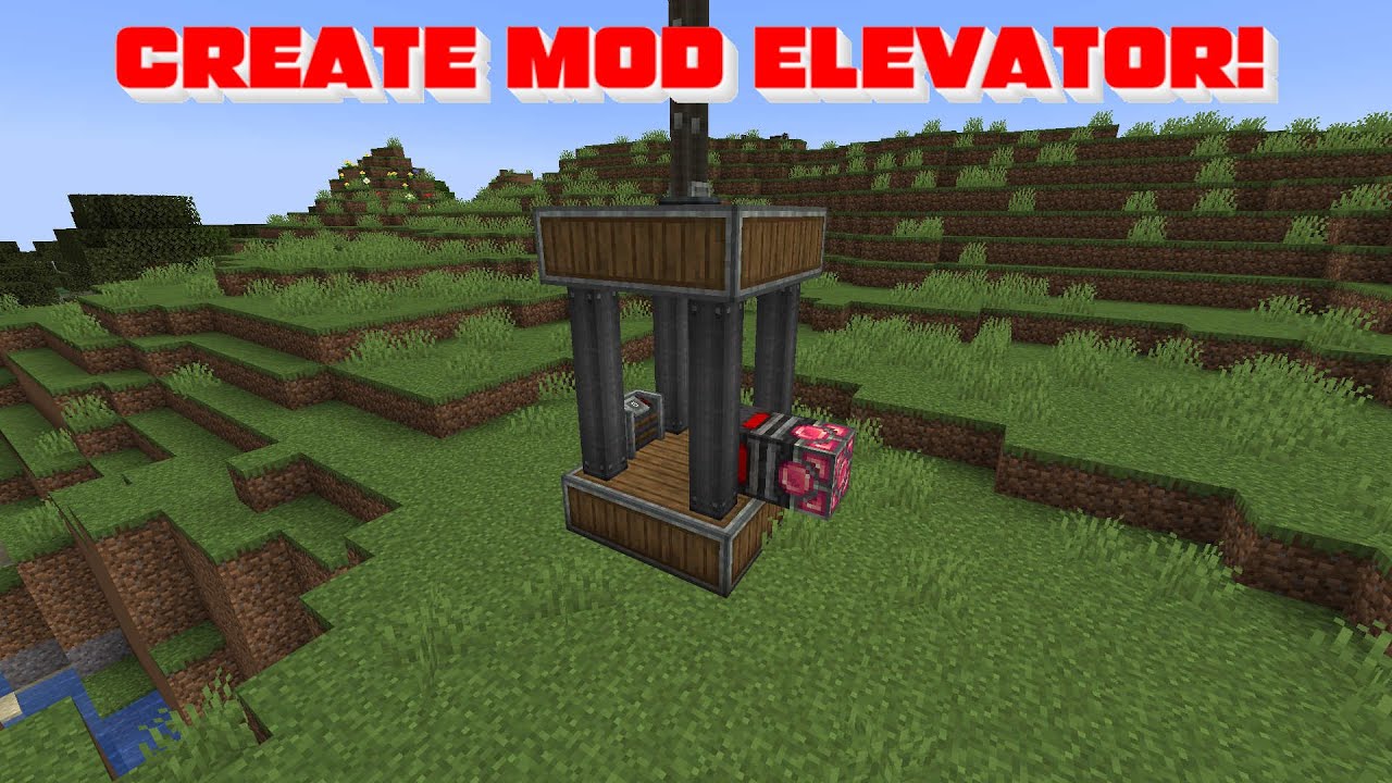How To Build An Elevator In The Create Mod Youtube