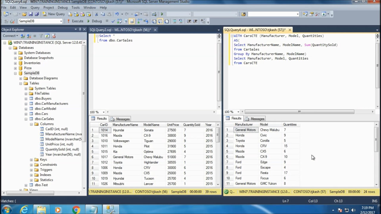 Cte Common Table Expression In Sql Part 9 Youtube