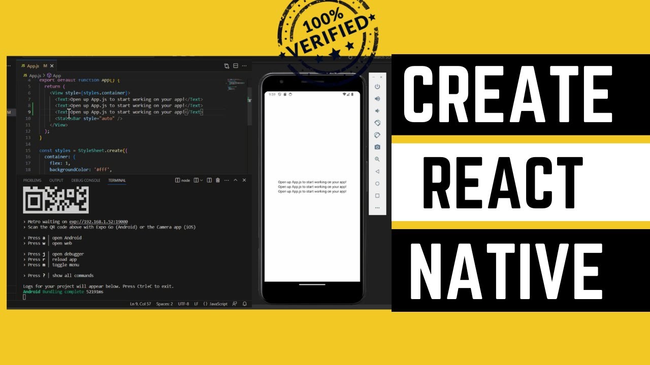 Create React Native Project Youtube