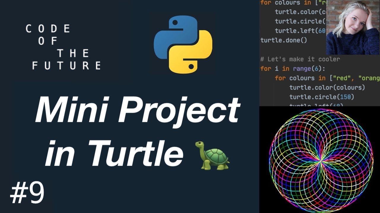 Python Tutorial For Beginners 9 Turtle Mini Project Youtube