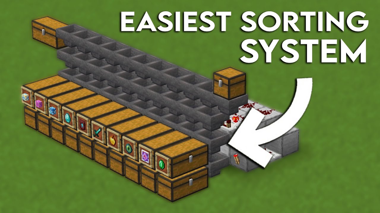 Minecraft Full Automatic Sorting System 1 21 Tutorial Java Bedrock