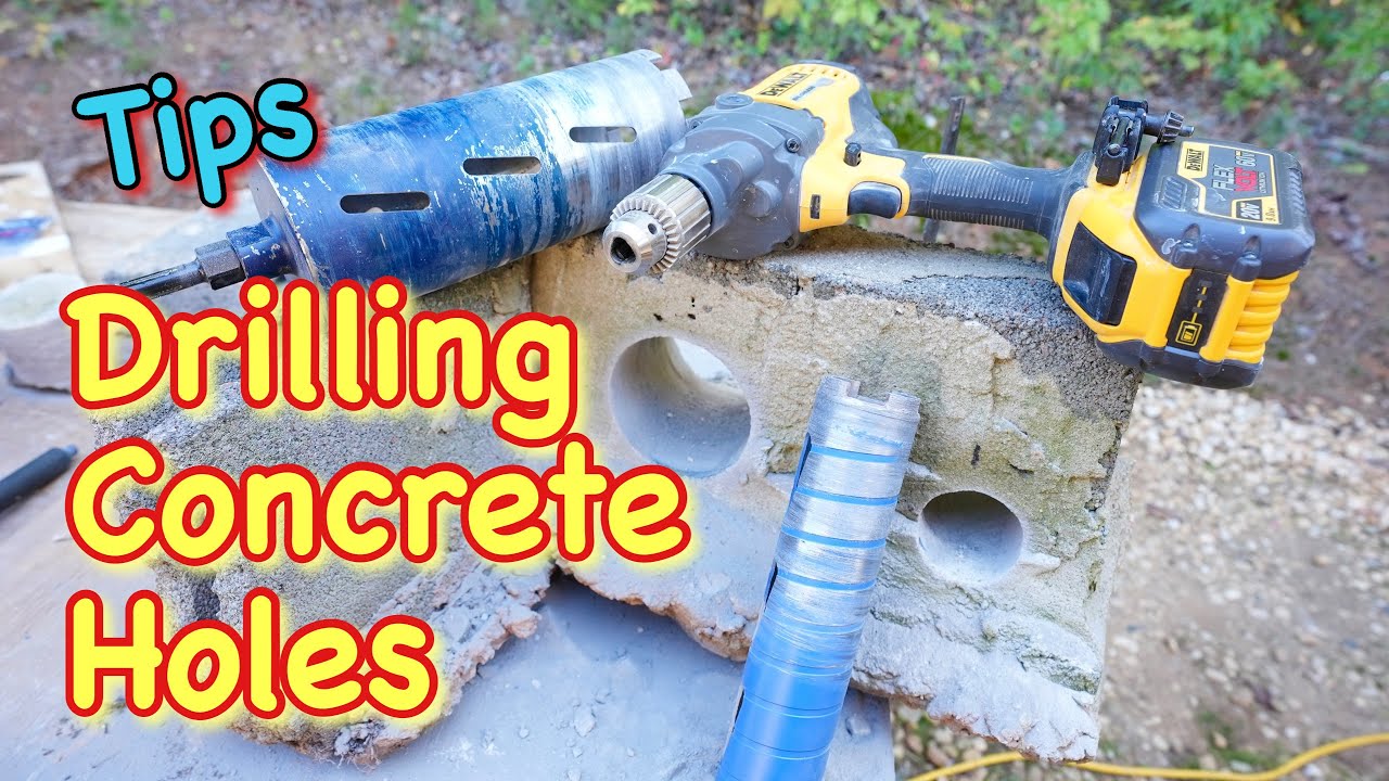 How To Drill Concrete Hole Straight No Chipping Youtube