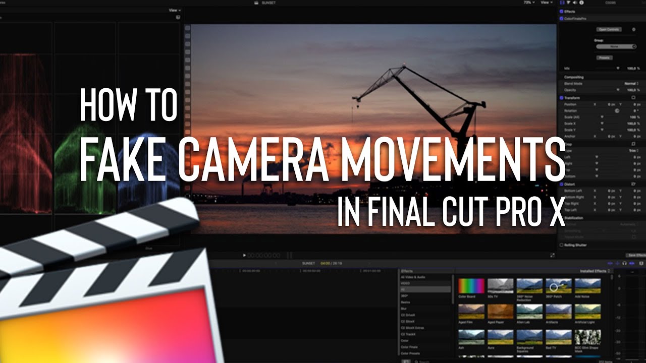 Fake Camera Movements Using Keyframes Final Cut Pro X Tutorial Youtube